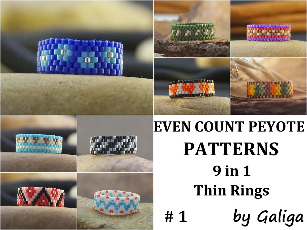 Even Peyote Ring Pattern for Beading Pattern Beaded Ring - Etsy