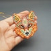 Beaded Fox Pattern Jewelry Making Beading Design Cute Fox Face Seed ...