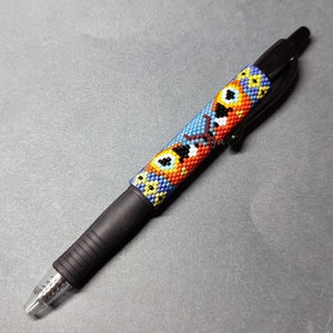 Peacock Butterfly Pattern Beaded Pen Wrap Beading Pen Cover Design Seed ...