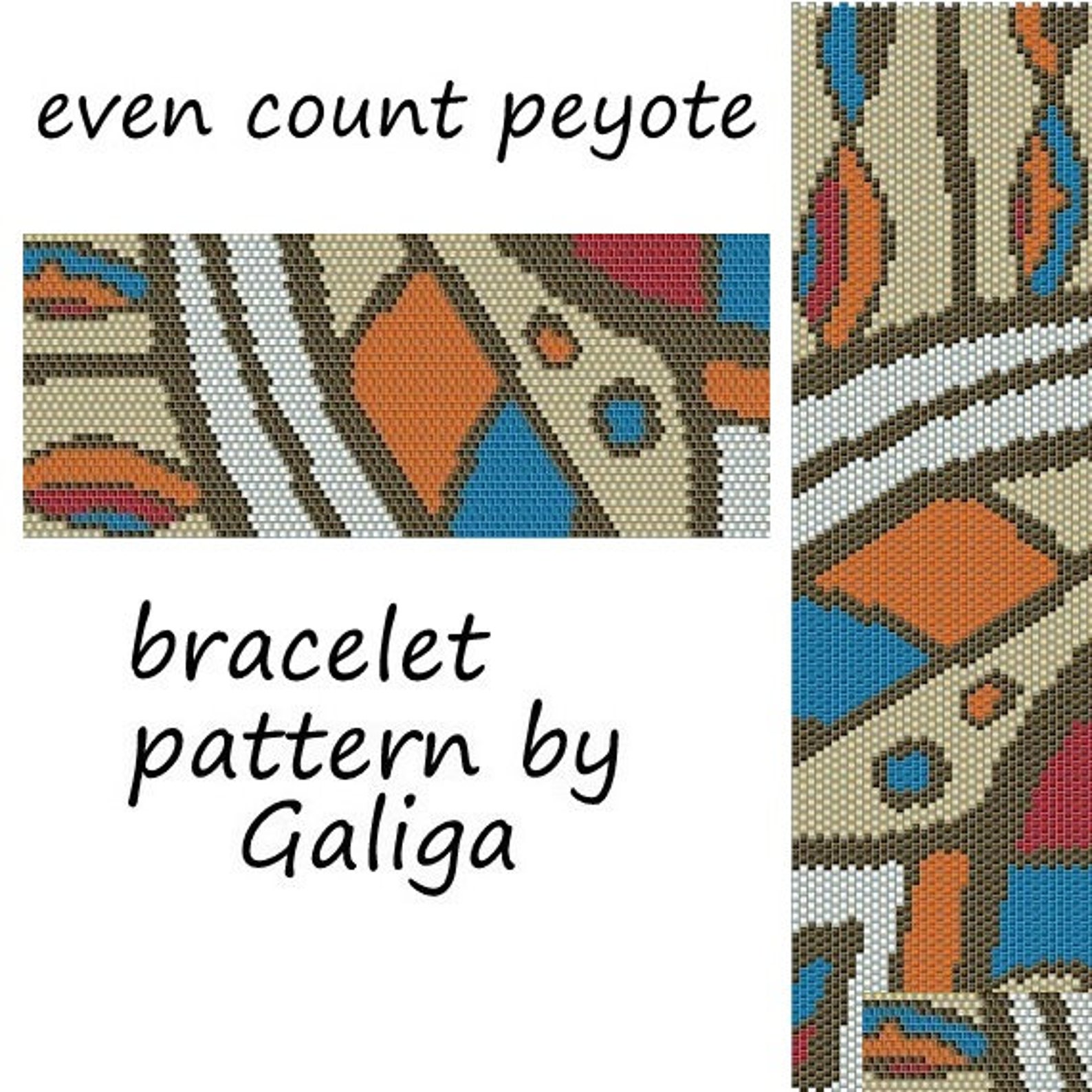 Peyote Pattern for Beading Pattern Peyote Bracelet Pattern - Etsy