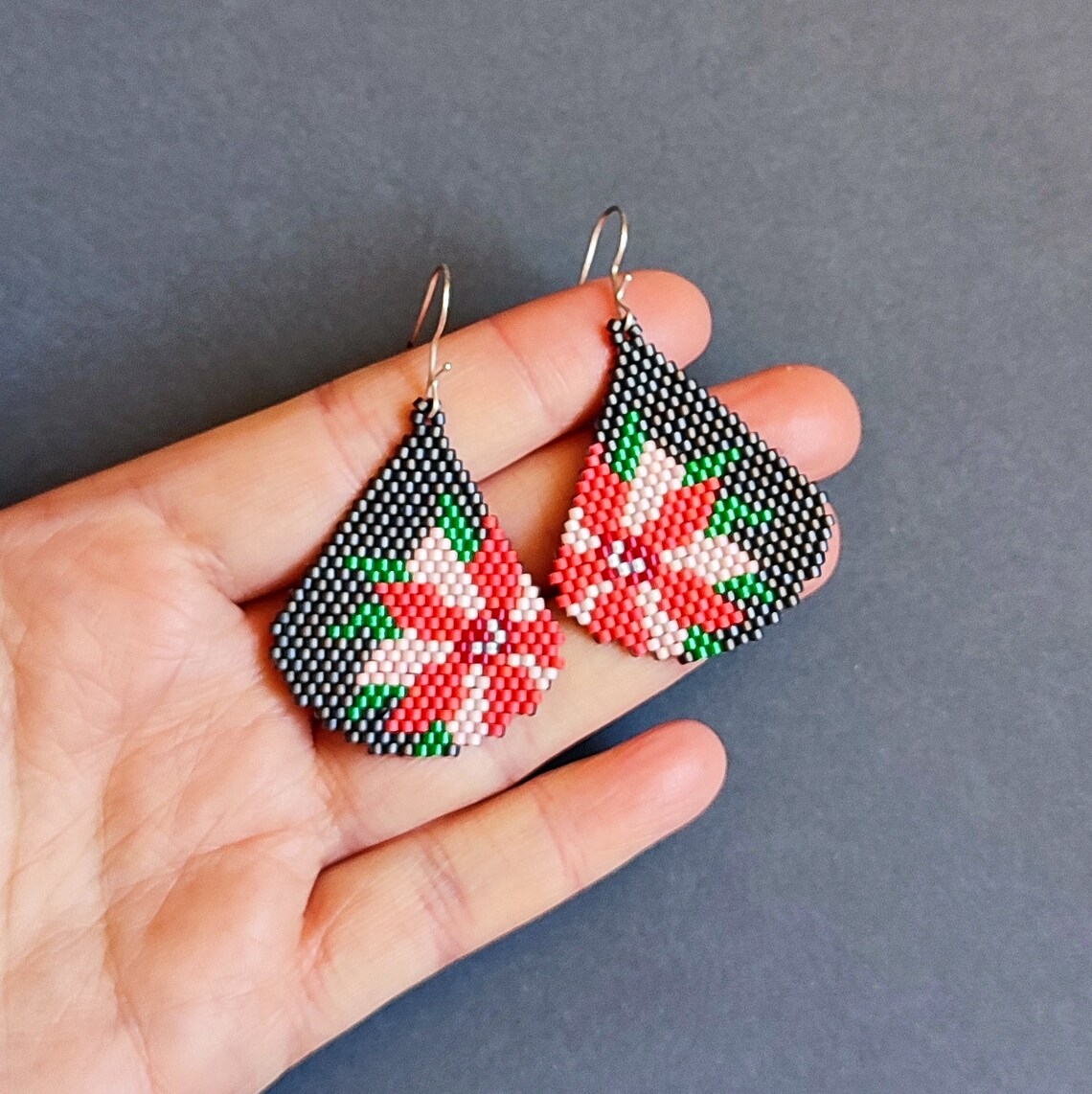 Flower Earrings Pattern Beading Floral Beaded Jewelry Making - Etsy