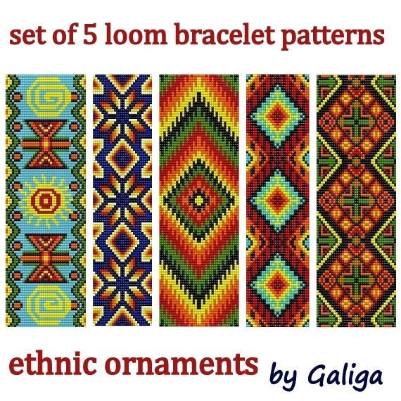 Loom bracelet pattern Ethnic Ukrainian Loom pattern Beading pattern ...