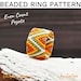 Colorful Beaded Ring Pattern Wide Seed Bead Ring Pattern Jewelry Makimg ...