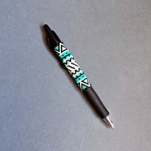 Turquoise Pen Cover Pattern for Beading Peyote Patterns Digital File ...