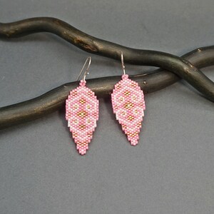 Leaf Beaded Earrings Patterns SET of 6 for Beading Jewelry Making DIY ...