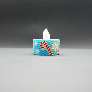 LED Candle Holder Pattern Christmas Snowflakes Tea Light Pattern ...