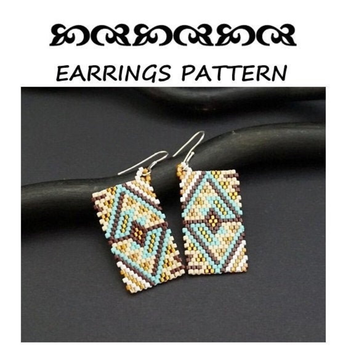 Beaded Earrings Patterns Beading Pattern Geometric Seed Bead - Etsy