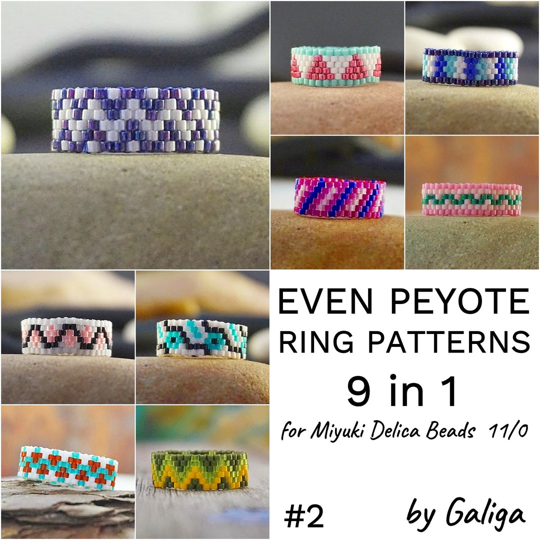 Peyote Ring Patterns Do It Yourself Beaded Jewelry Pattern Digital ...