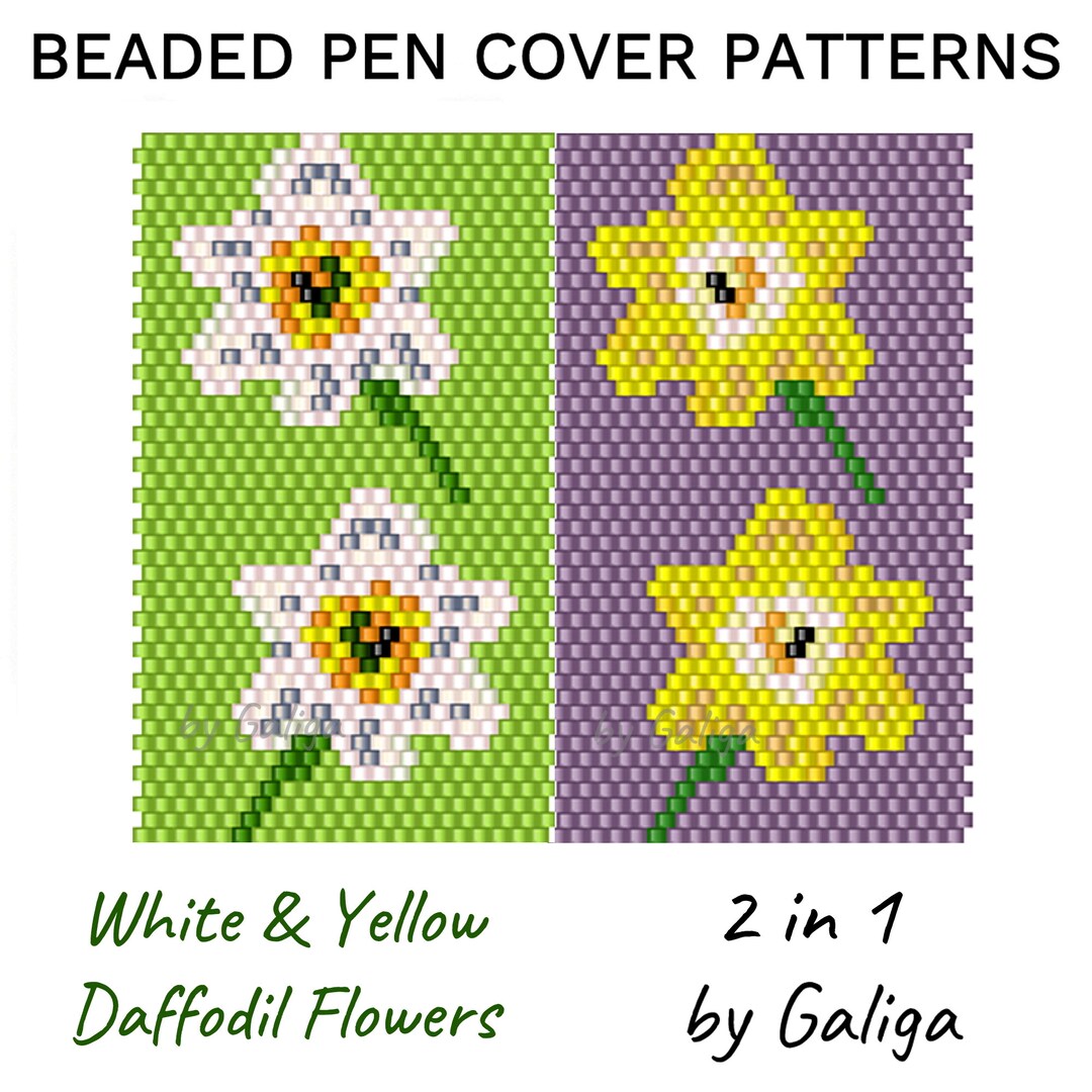 Daffodil Flowers Pen Cover Patterns Beaded Crafts Yellow Flower Seed ...