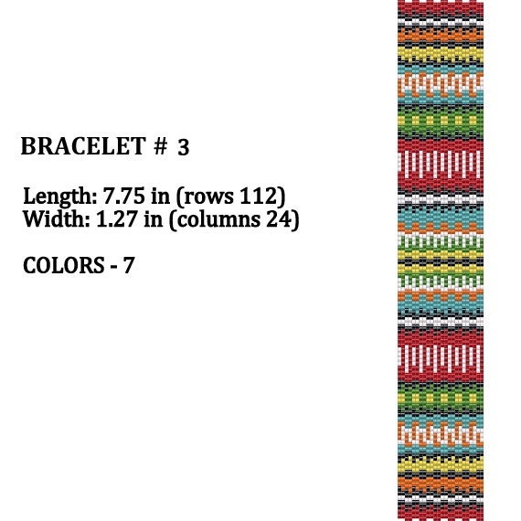 2 Drop Peyote Bracelet Patterns SET of 6 Beading Patterns | Etsy