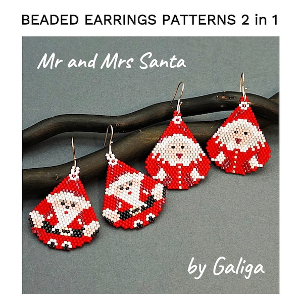 Santa Earring Pattern - Etsy