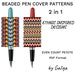 Pen Cover Patterns for Beading Ethnic Ornaments Folk Tribal for Pen ...