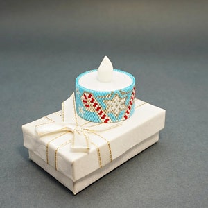 LED Candle Holder Pattern Christmas Snowflakes Tea Light Pattern ...