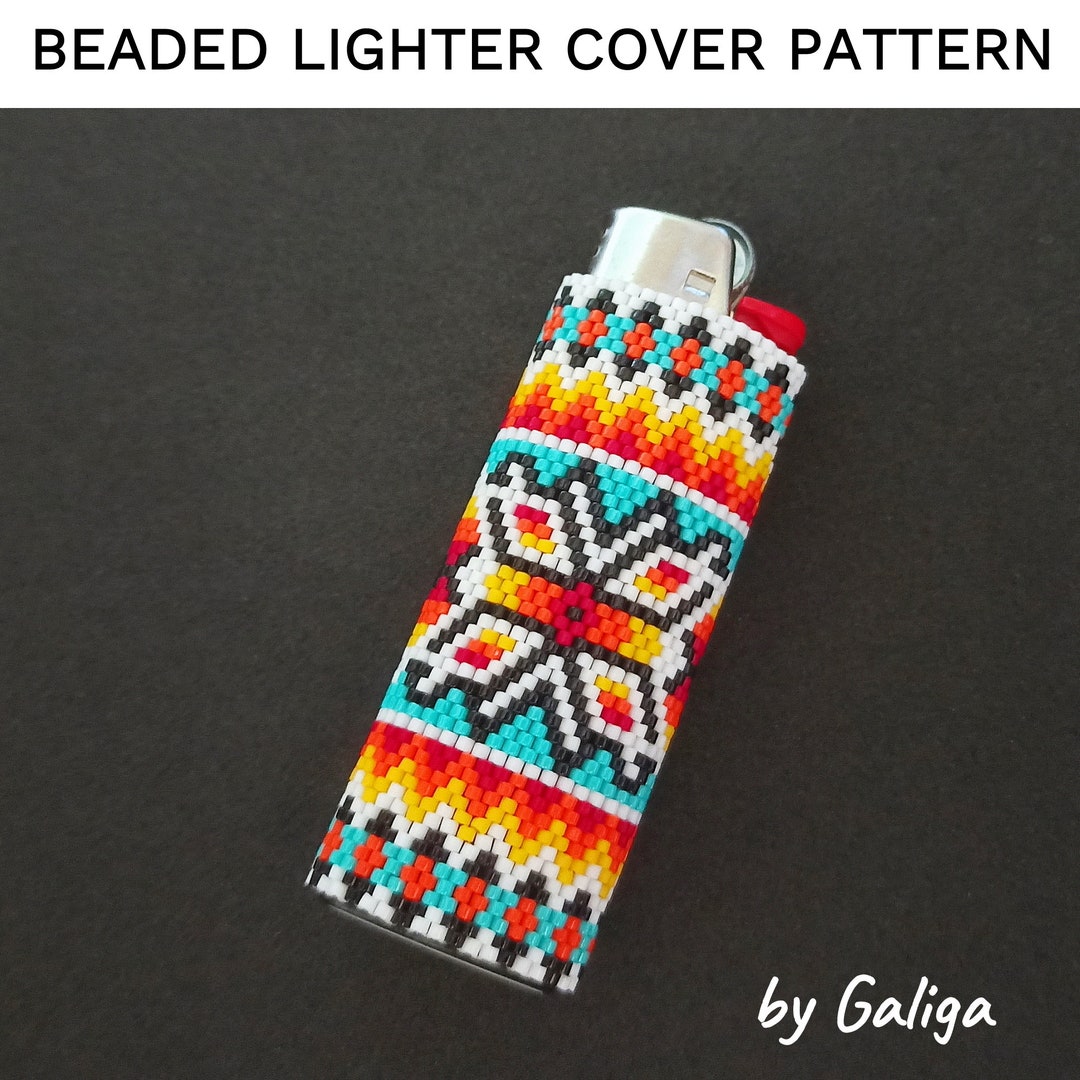 Lighter Cover Pattern Ethnic Lighter Beading Pattern Tribal Seed Bead ...