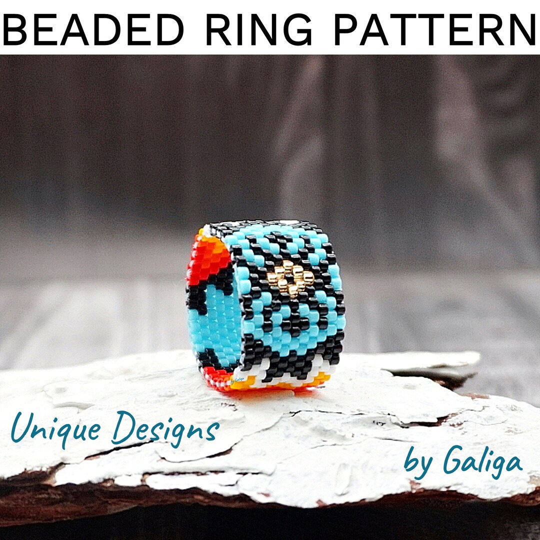 Peyote Ring Pattern for Beading Bead Ring Beaded Patterns Schema ...