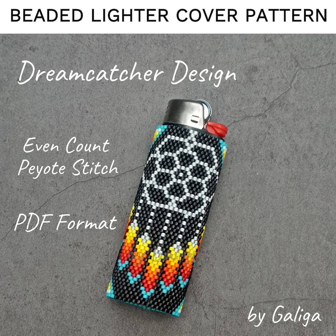 Dreamcatcher Lighter Case Pattern Lighter Cover Beading Patterns Seed ...