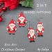 Beaded Santa Patterns Christmas DIY Crafts Seed Bead Earrings Pendants ...
