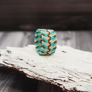 Even Peyote Seed Bead Ring Pattern Beaded Jewelry Making Beading ...