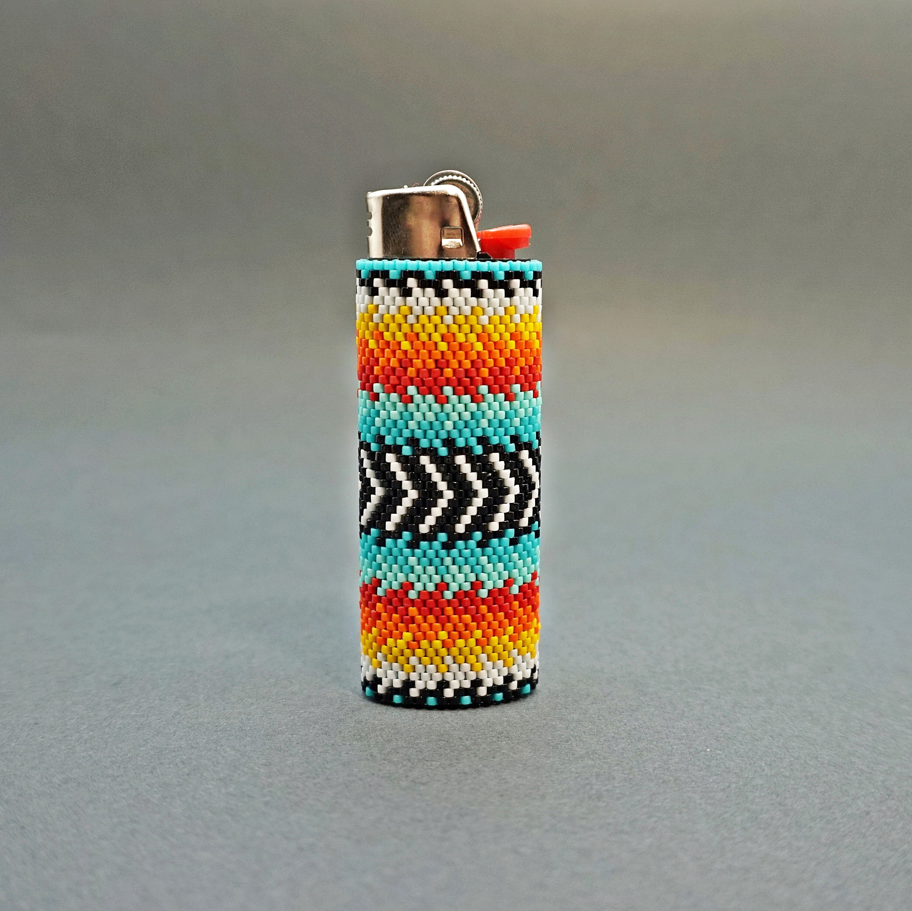 Colorful Lighter Cover Beading Pattern Lighter Case Seed Bead Peyote ...