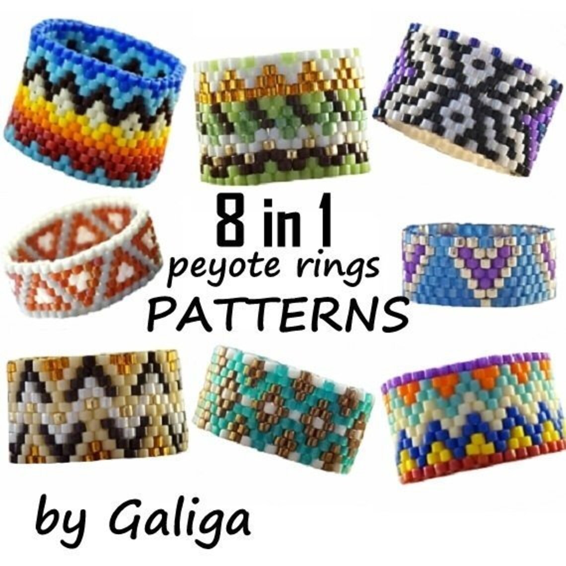 Peyote Rings Patterns Beading Pattern Beaded Rings Beadwork - Etsy