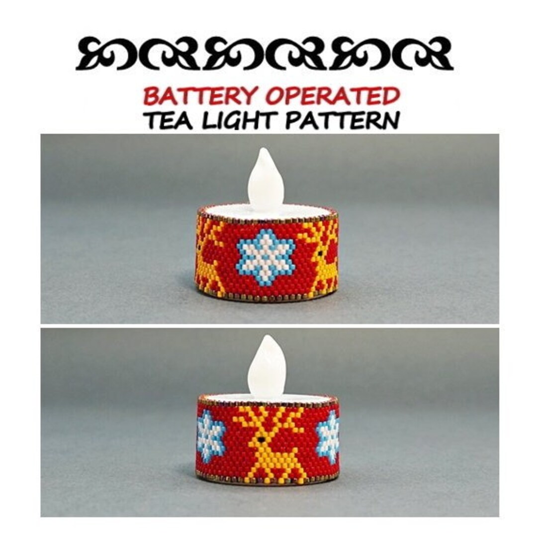 Tea Light Pattern Christmas Deer Electric Candle Holder Pattern for ...