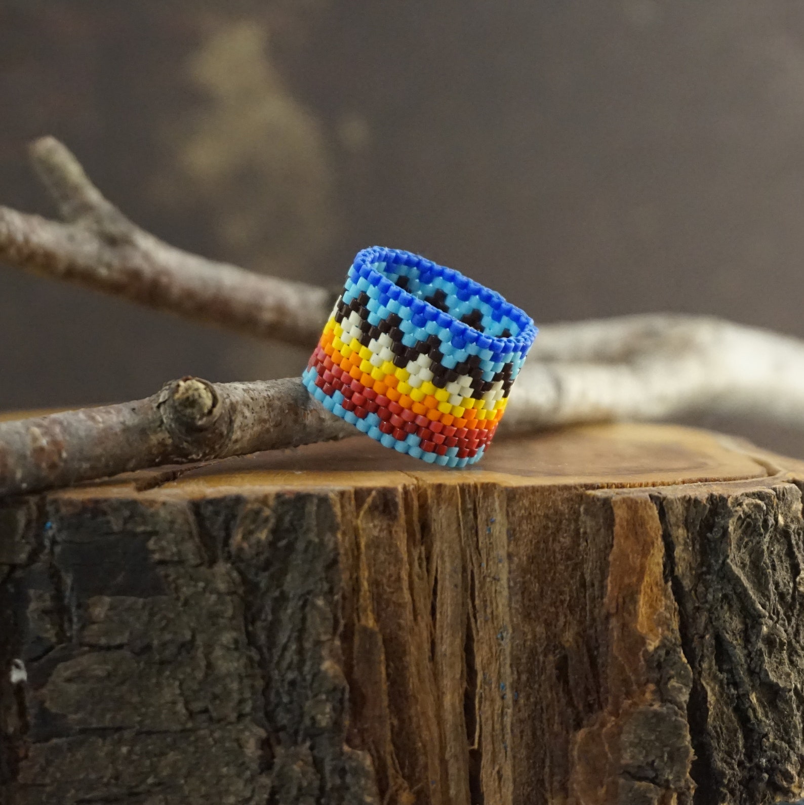 Peyote rings patterns Beading pattern Beaded ring Beadwork | Etsy