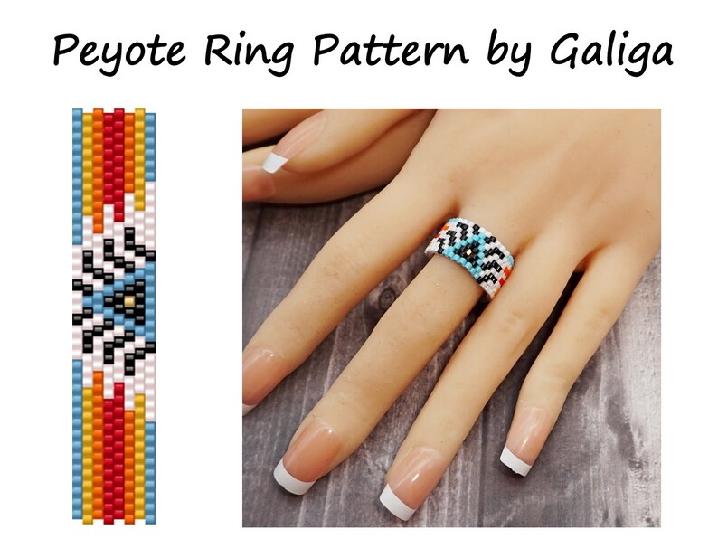 Even Peyote Ring Pattern for Beading Bead Ring Beaded Patterns - Etsy