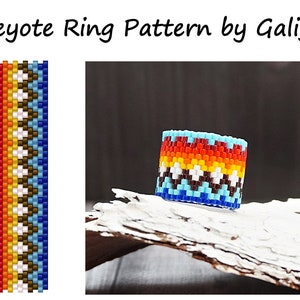 Colorful Beaded Ring Pattern Wide Seed Bead Ring Pattern - Etsy