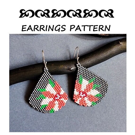 Flower Earrings Pattern Beading Floral Beaded Jewelry Making - Etsy