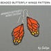 Monarch Butterfly Wing Beaded Pattern DIY Earrings Beading Jewelry ...
