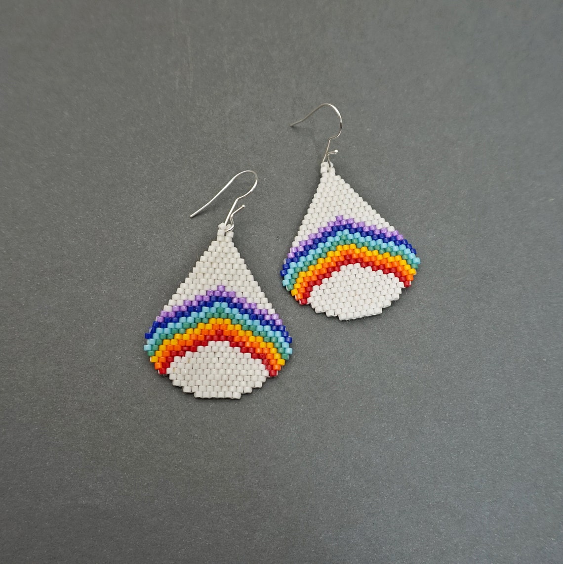 Beaded Earrings Patterns 2 Colors Beading Pattern Colorful - Etsy