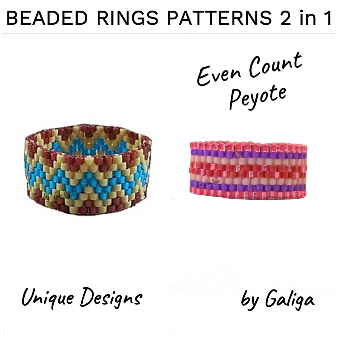 Beading Pattern Peyote Ring Pattern Jewelry Making Diy Beadweaving ...