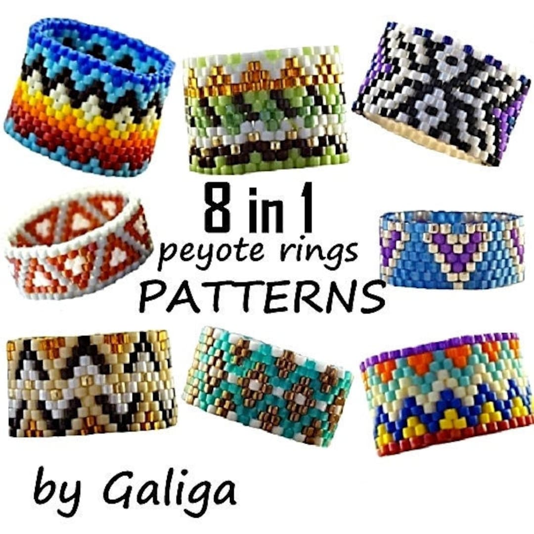 Peyote Rings Patterns Beading Pattern Beaded Rings Beadwork Ring ...
