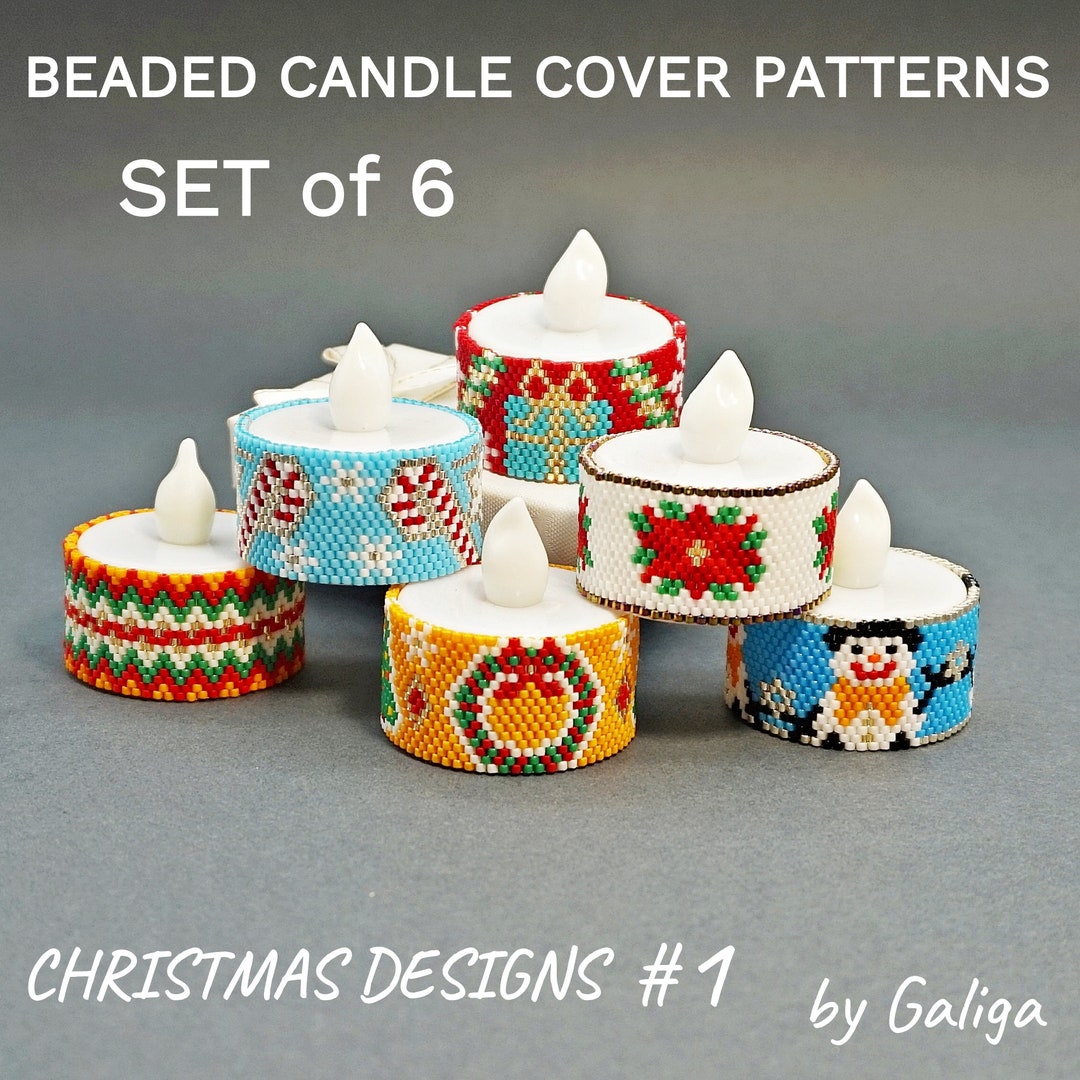 Christmas Tea Light Candle Holder Patterns Set of 6 Tealight Cover ...