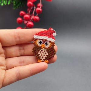 Beaded Owl Pattern for Christmas Beaded Crafts DIY Jewelry Making Seed ...