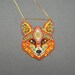Beaded Fox Pattern Jewelry Making Beading Design Cute Fox Face Seed ...