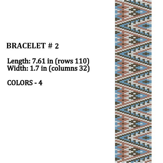 2 Drop Peyote Bracelet Patterns SET of 6 Beading Patterns | Etsy