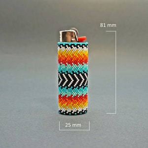 Colorful Lighter Cover Beading Pattern Lighter Case Seed Bead Peyote ...