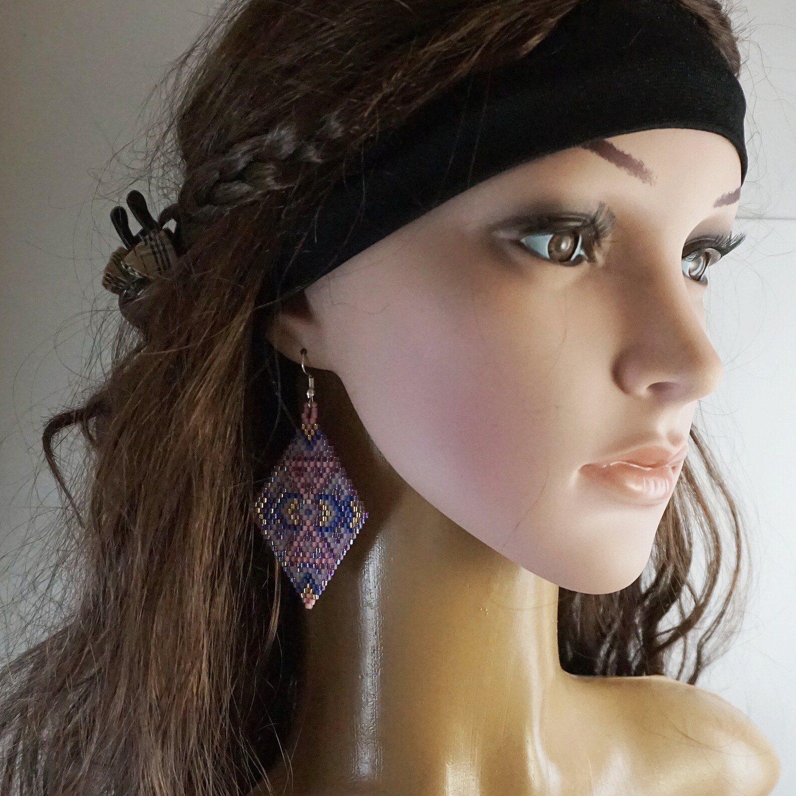 Geometric Beaded Earrings Patterns, Beading Pattern, Seed Bead Pattern ...