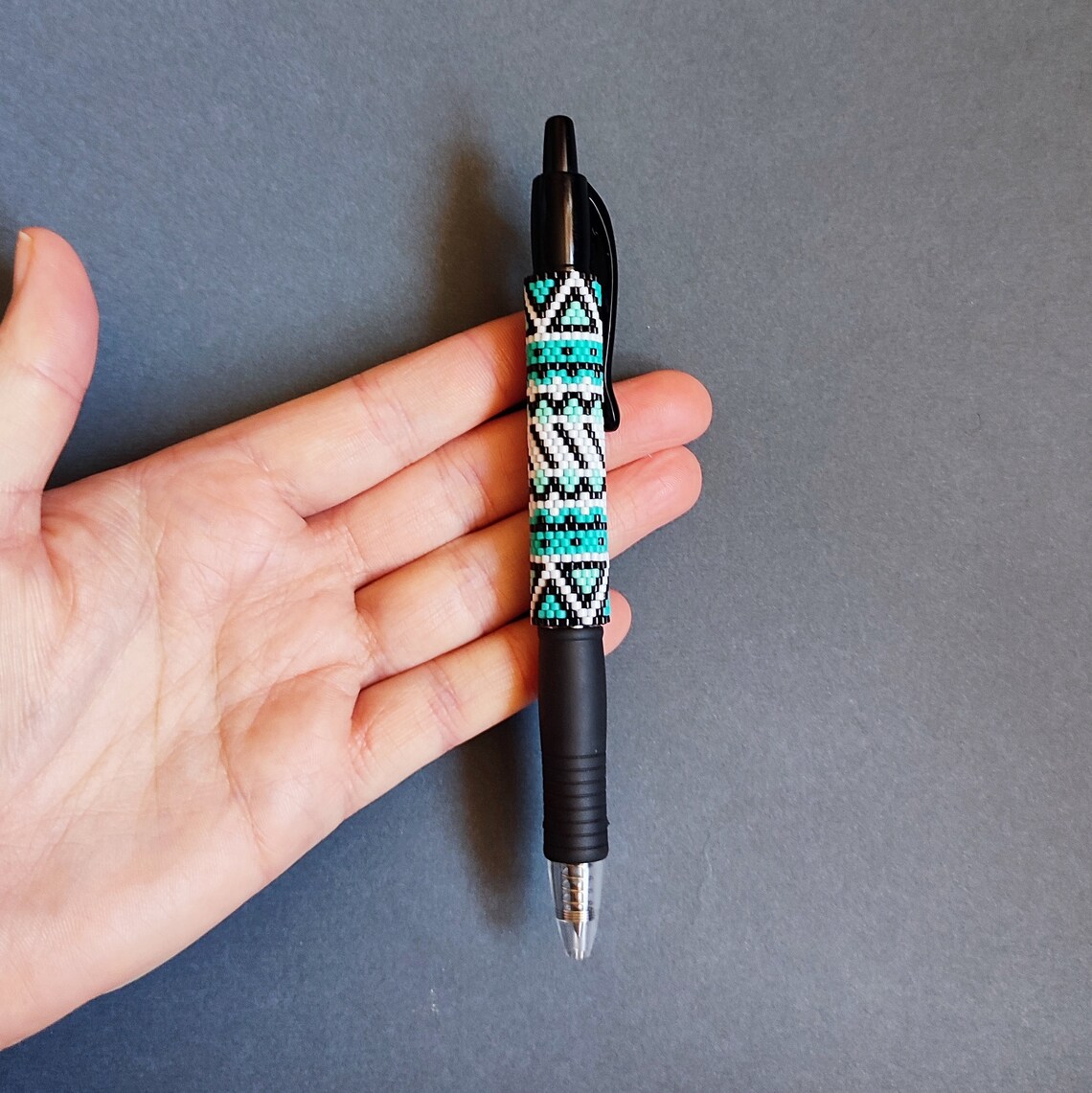 Turquoise Pen Cover Pattern for Beading Peyote Patterns Digital File ...