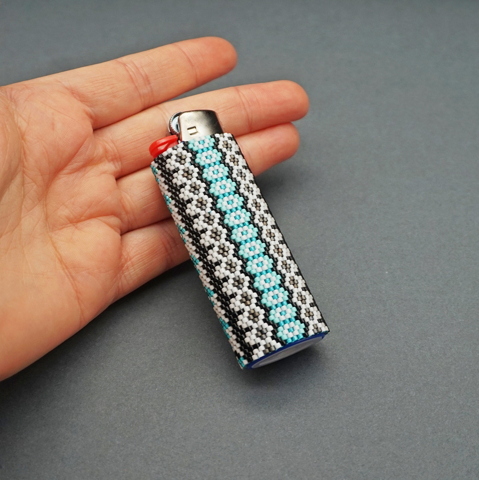 Lighter Cover Pattern Ethnic Lighter Beading Pattern Seed Bead Peyote ...
