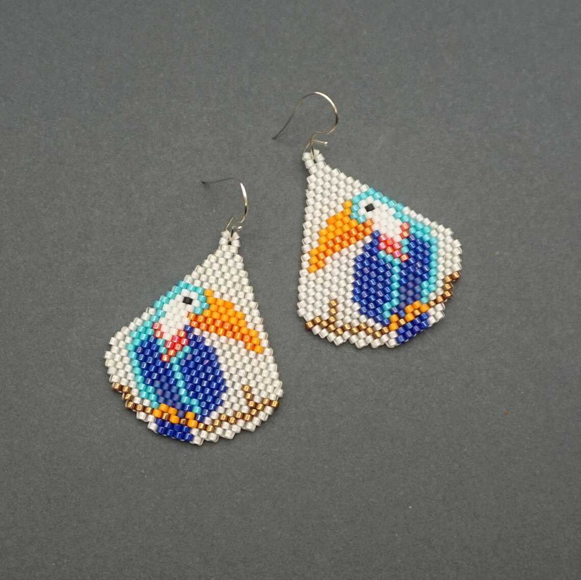 Toucan Bead Earrings Pattern Tropical Bird Beaded DIY Jewelry Patterns ...