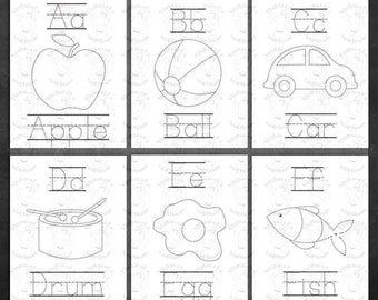 Back to School Alphabet Letter Tracing Sheets - Low Graphics for ...