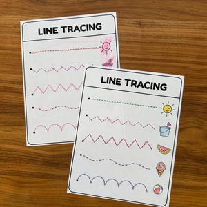 Printable Summer Line Tracing | Preschool Fine Motor Skills | Tracing ...