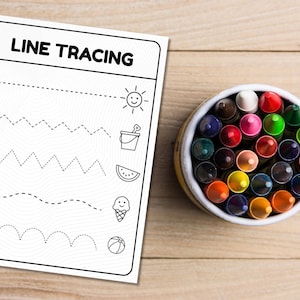 Printable Summer Line Tracing | Preschool Fine Motor Skills | Tracing ...
