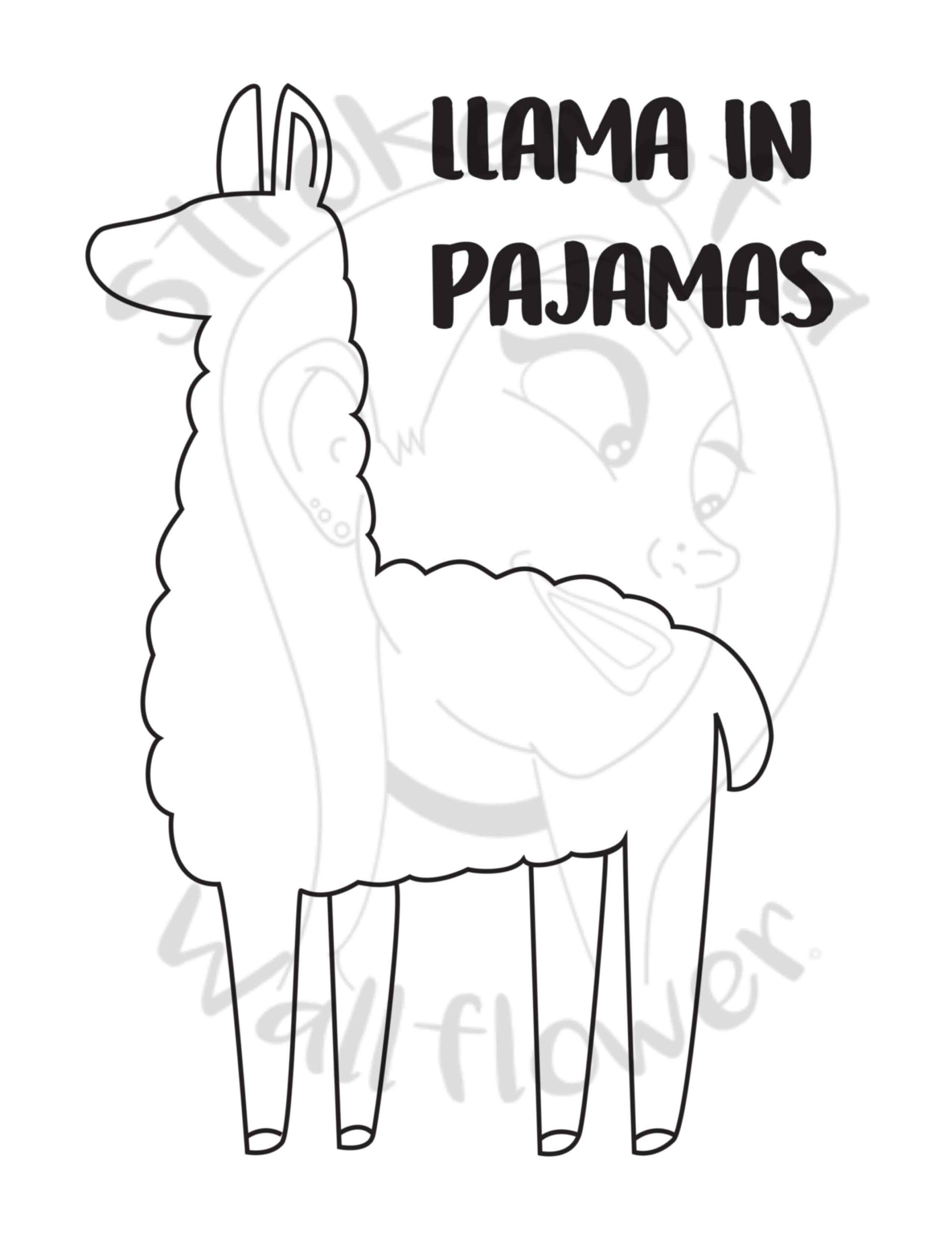 Preschool Craft, Llama, Llama in Pajamas, Rhyming - Etsy