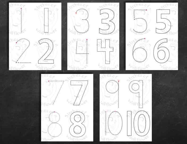 Number Trace With Block Number - Etsy