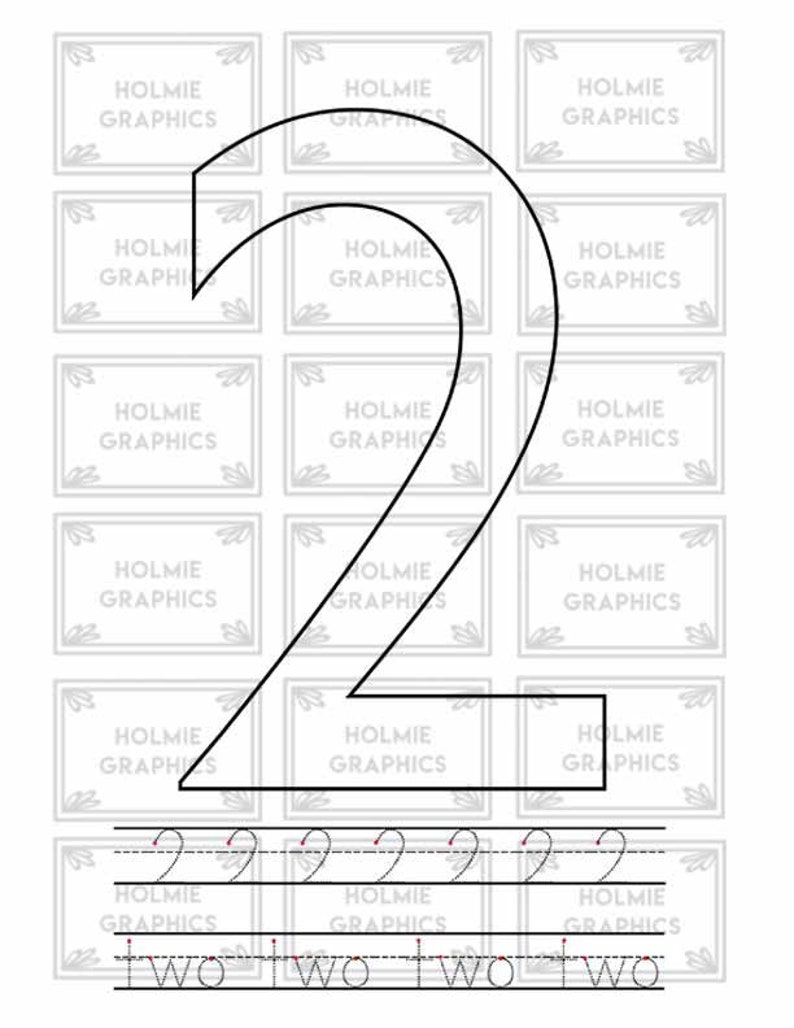 Number and Word Trace With Block Number, Tracing Numbers, Number Trace ...