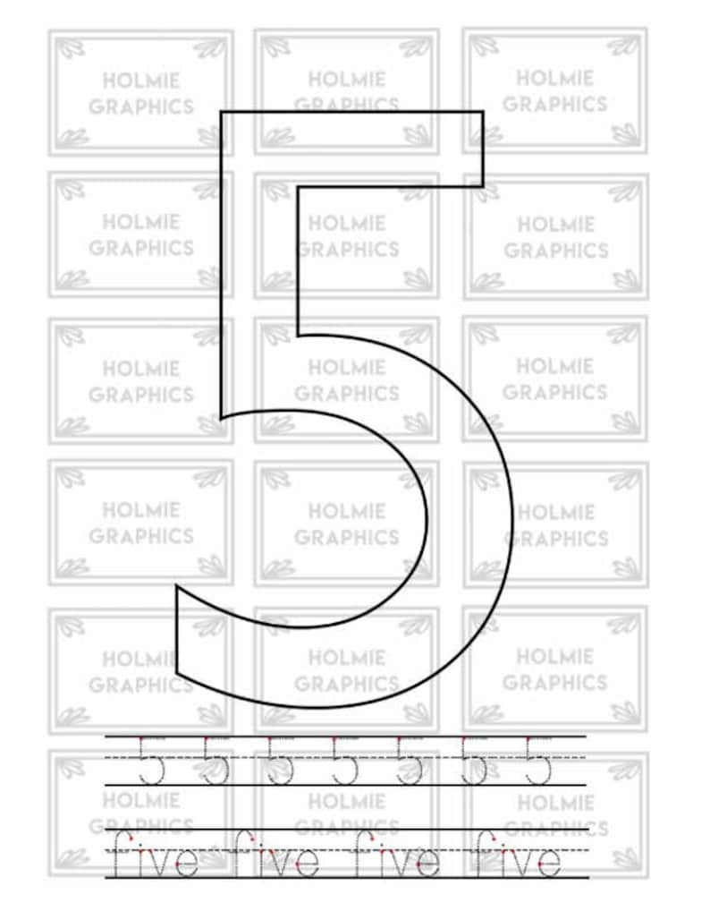 Number and Word Trace With Block Number, Tracing Numbers, Number Trace ...