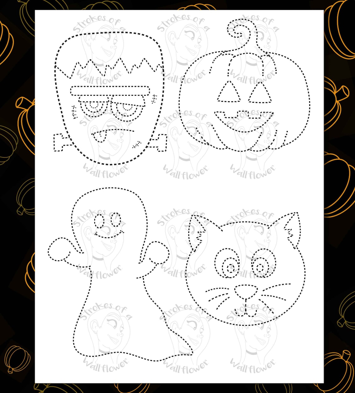 Halloween Tracing Pages, Halloween Tracing Pages, Pumpkin, Jack O ...